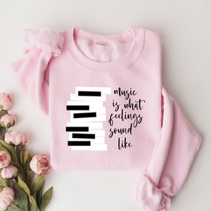 Music Sweatshirt, Music Hoodie,what Feelings Sound Like Music Lover ...