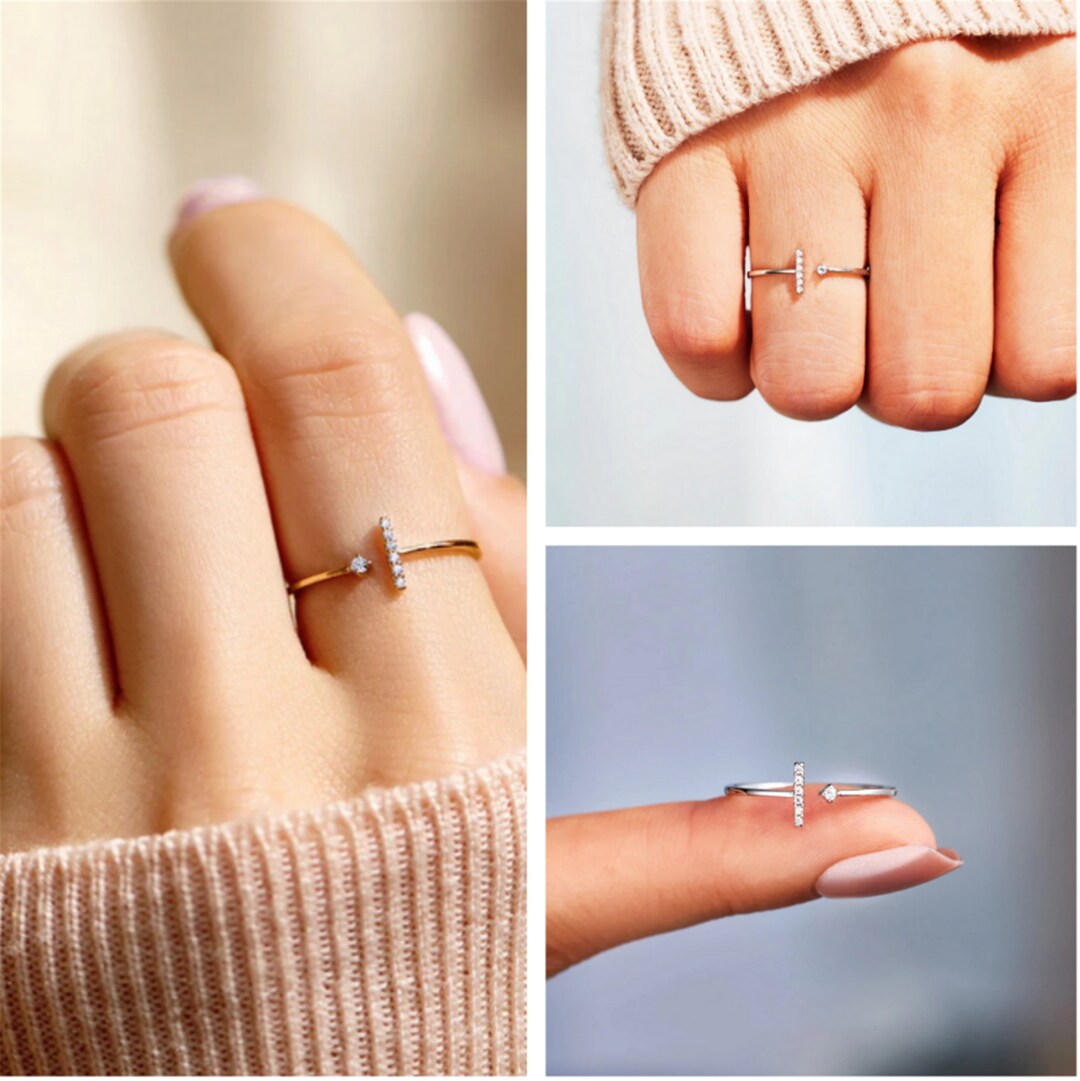 Girl Gang Minimalist T Shaped Ringbridesmaid Gifts, Best Friend Gift - Etsy