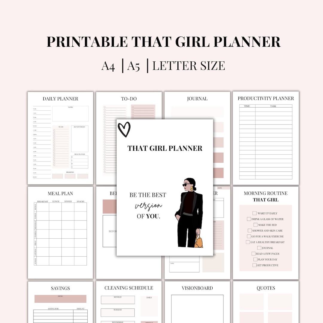 That Girl Planner Printable Ultimate Girl Boss Planner Daily Planner ...