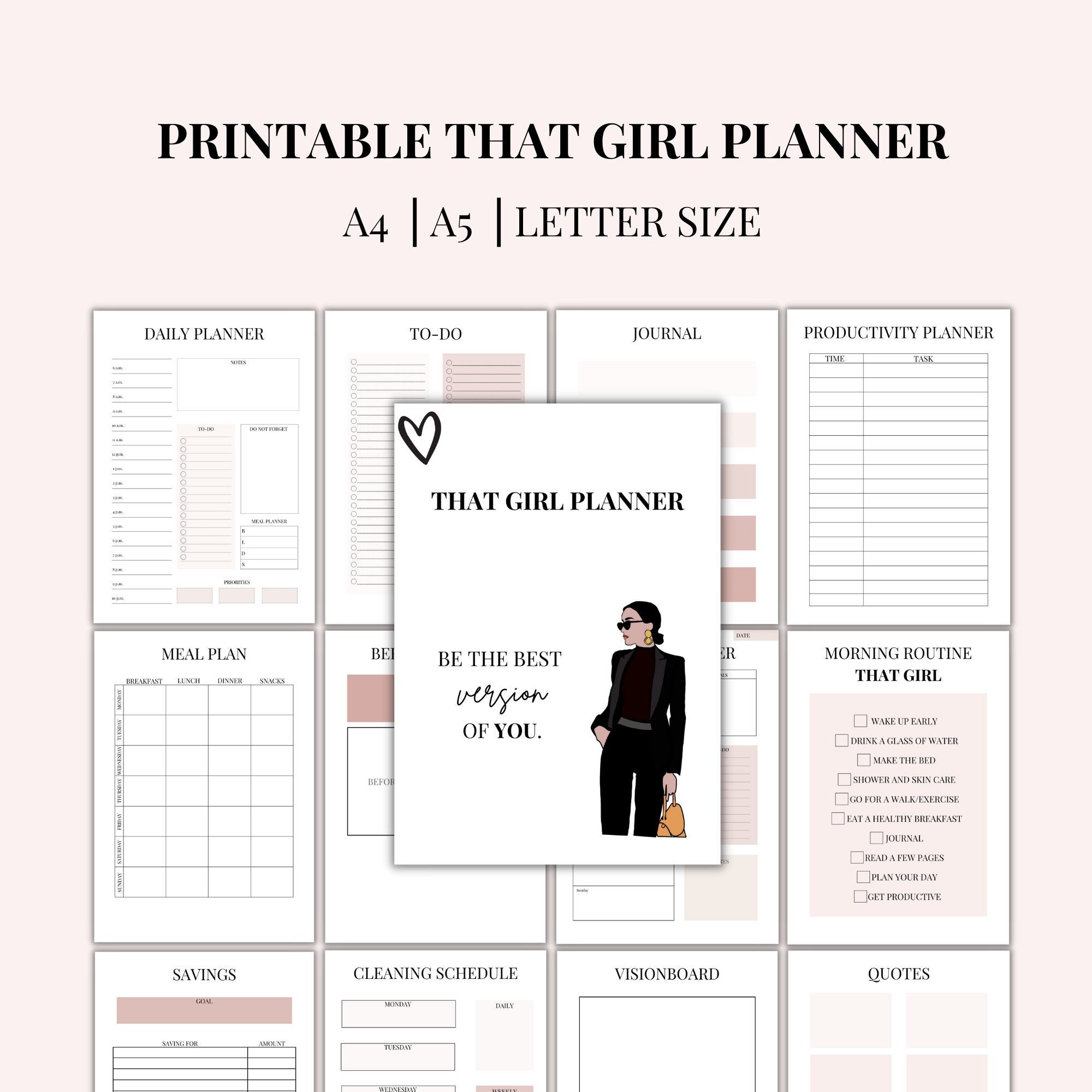 That Girl Planner Printable Ultimate Girl Boss Planner Daily Planner ...