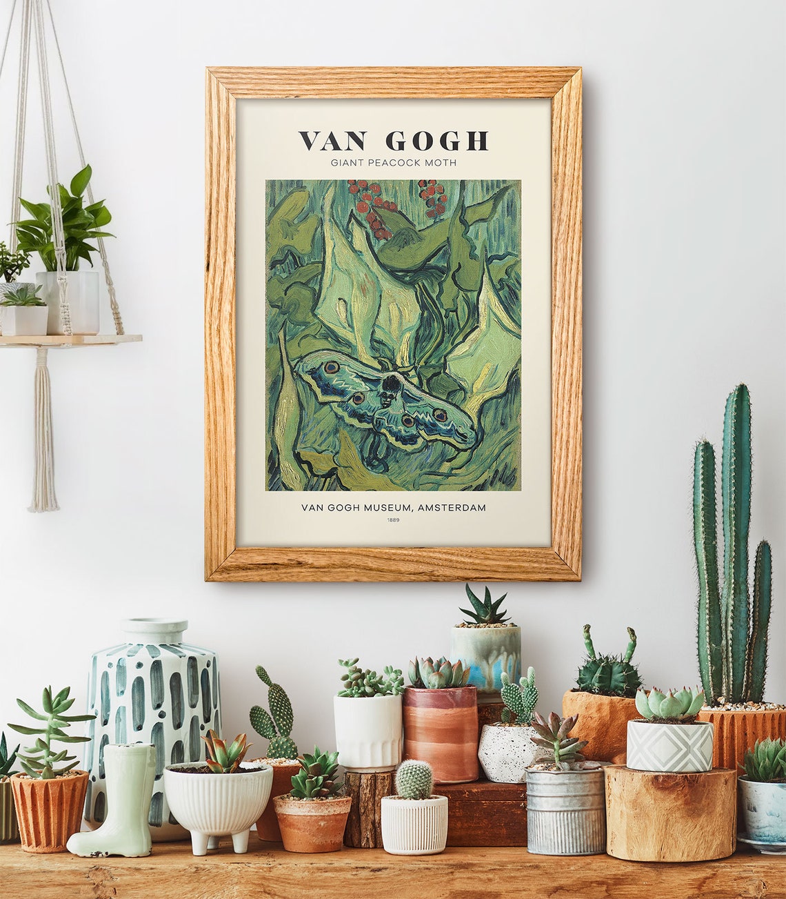 Van Gogh Giant Peacock Moth Mid-century Art Poster Famous - Etsy UK
