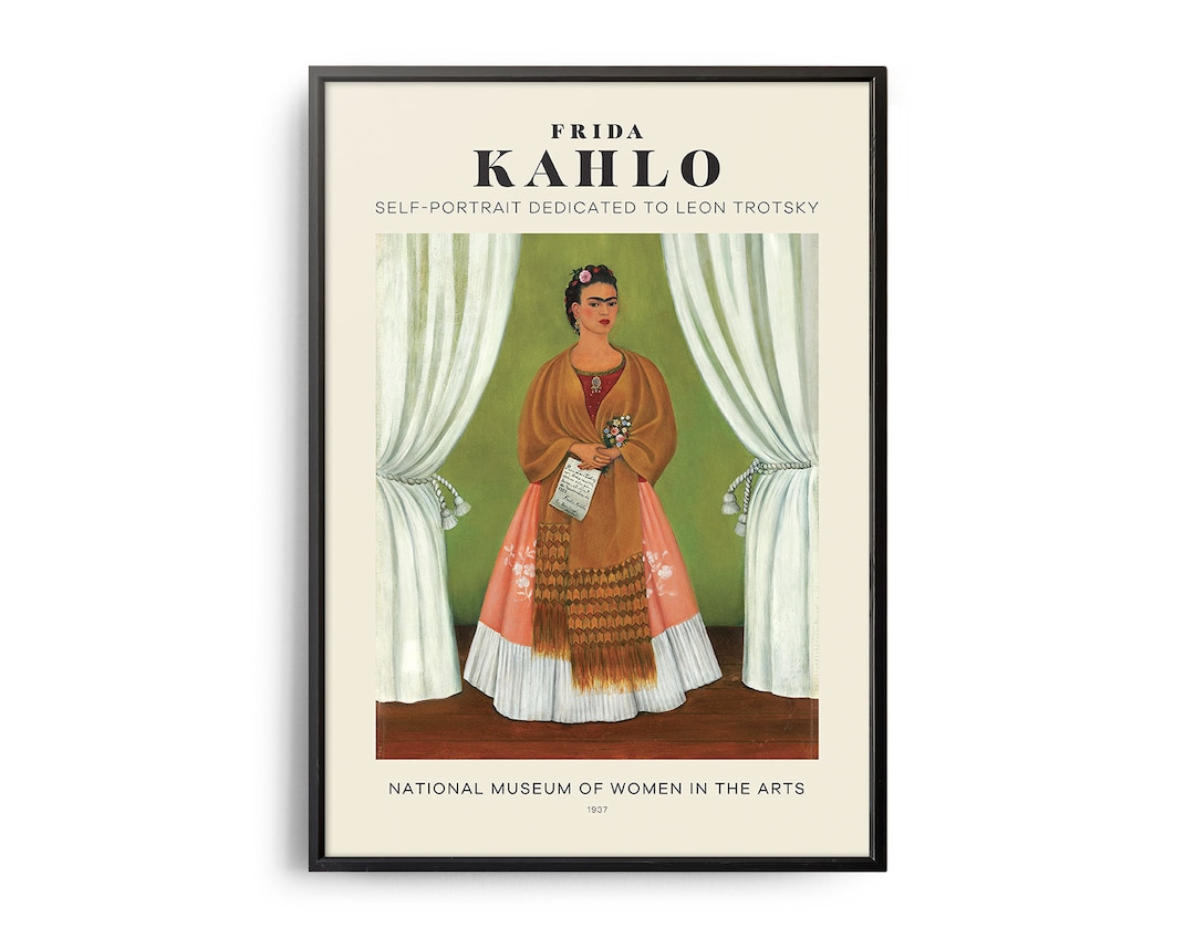 Frida Kahlo Self-portrait Dedicated to Leon Trotsky Mid-century Art ...