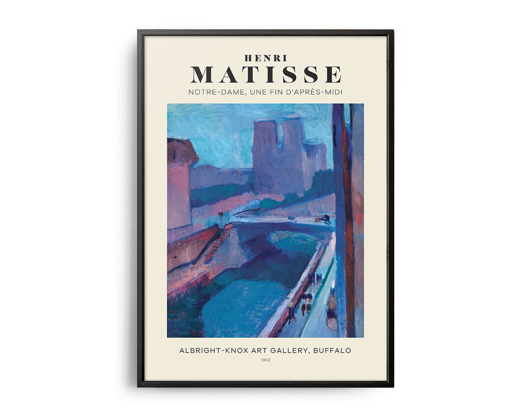 Henri Matisse Notre-dame Mid-century Art Poster, Famous Painting ...