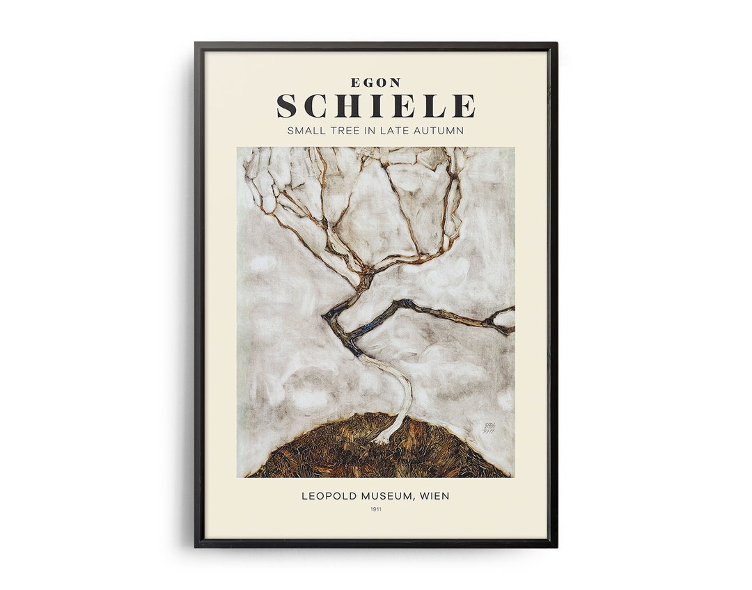 Egon Schiele Small Tree in Late Autumn Mid-century Art Poster, Famous ...