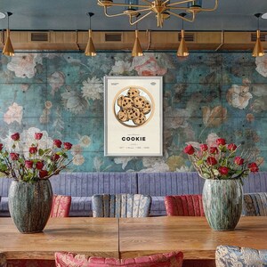 COOKIE Poster, Midcentury Cookie Print, Food Wall Art, Food Recipe Wall ...