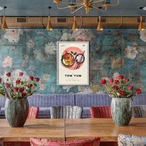 TOM YUM Poster, Midcentury Tom Yum Print, Food Wall Art, Food Recipe ...