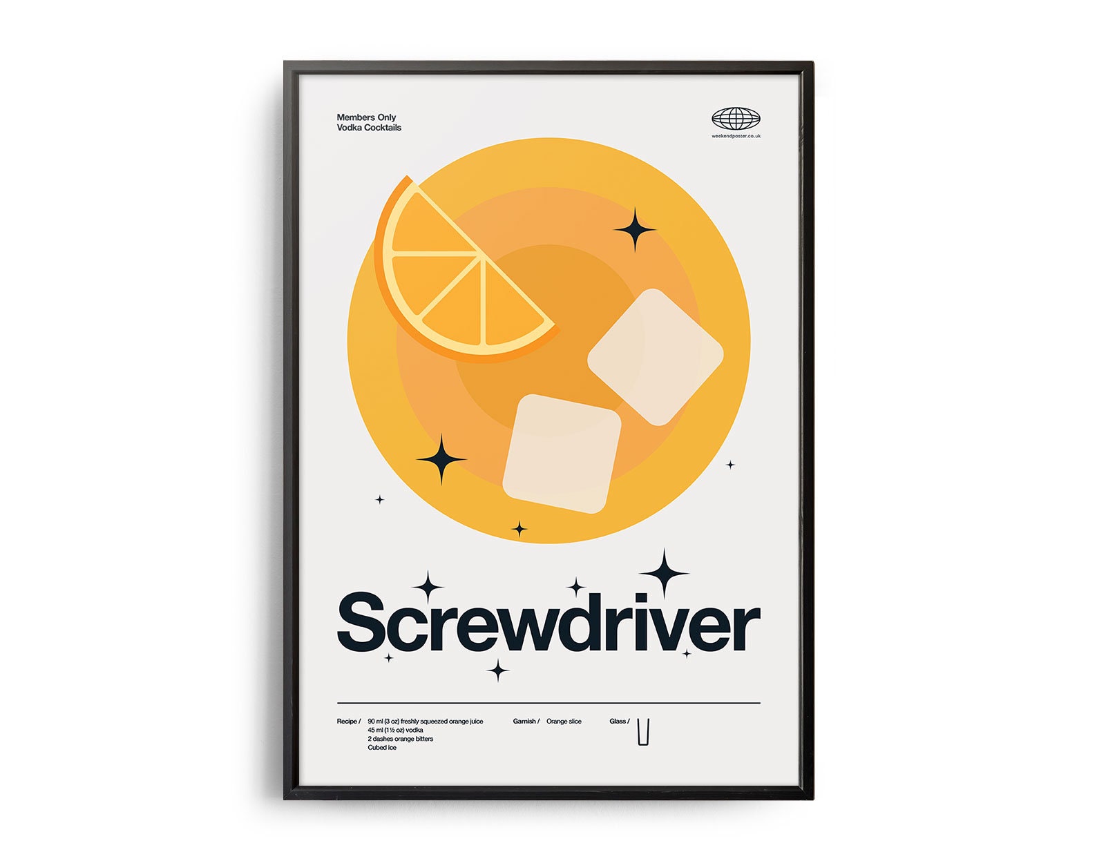 Midcentury Screwdriver Cocktail Poster Screwdriver Cocktail - Etsy