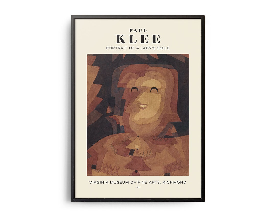Paul Klee Portrait of a Lady's Smile Mid-century Art Poster, Famous ...