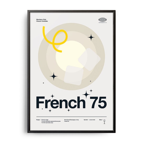 French Cocktail Poster - Etsy
