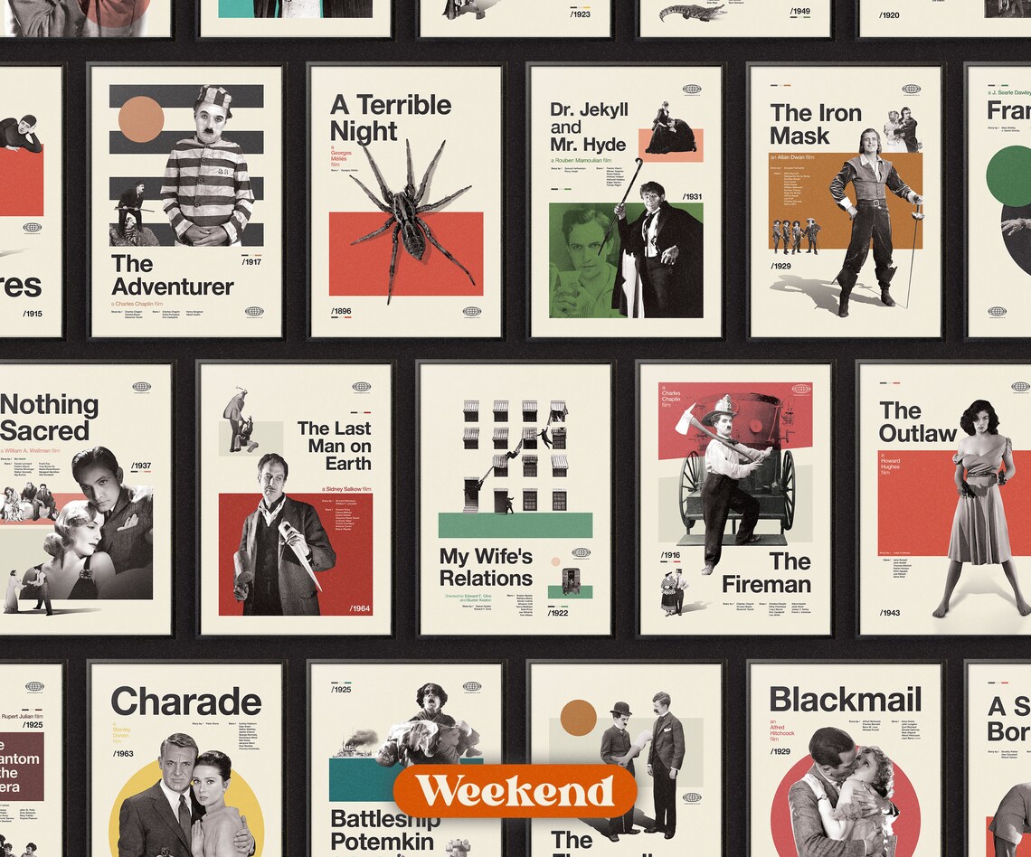 CUSTOM MOVIE Poster, Retro Movie Poster, Midcentury Modern, Retro Cult ...