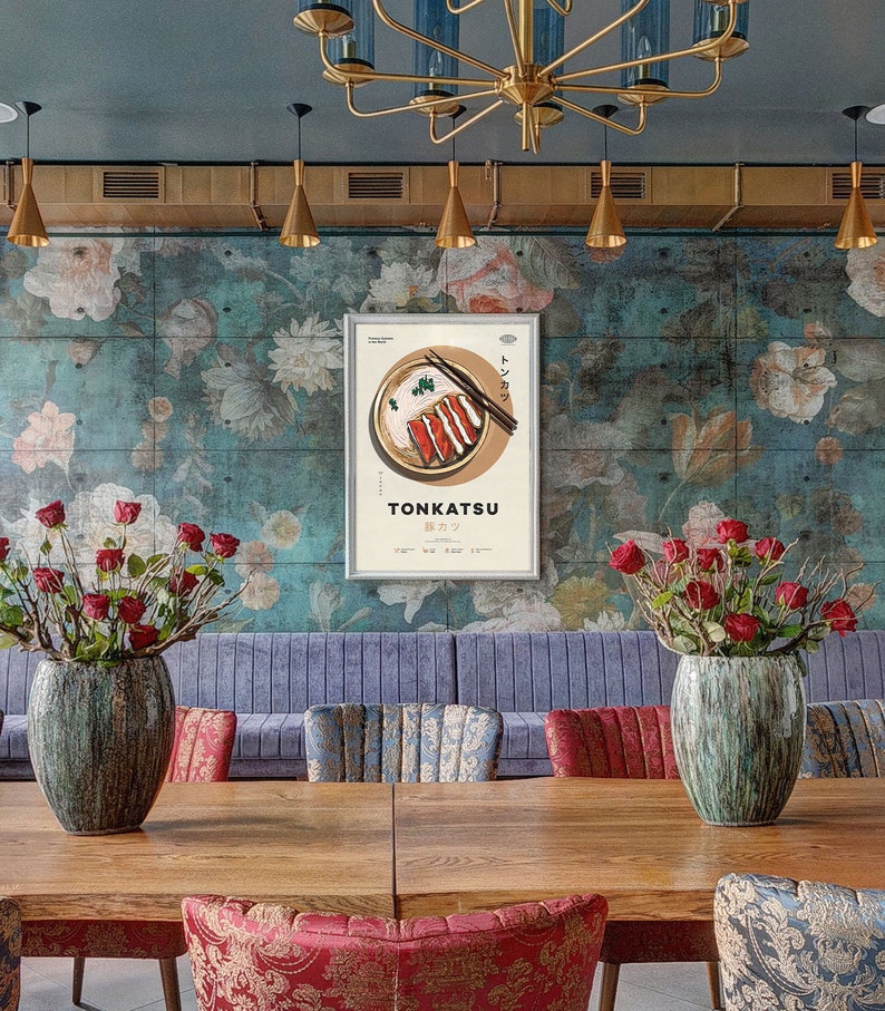 TONKATSU Poster, Midcentury Tonkatsu Print, Food Wall Art, Food Recipe ...