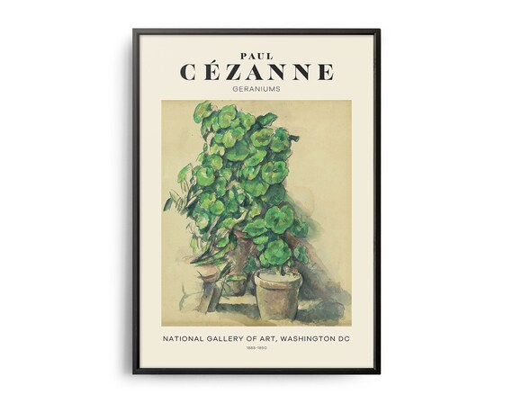 Paul Cézanne Geraniums Mid-century Art Poster Famous - Etsy