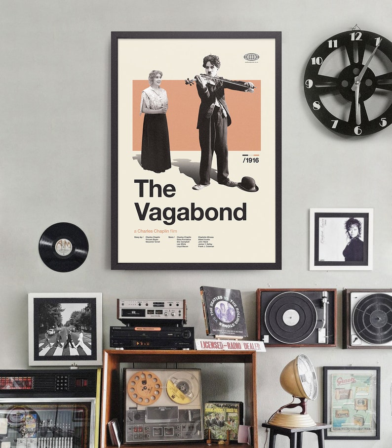 THE VAGABOND Midcentury Movie Print, Retro Movie Poster, Midcentury ...