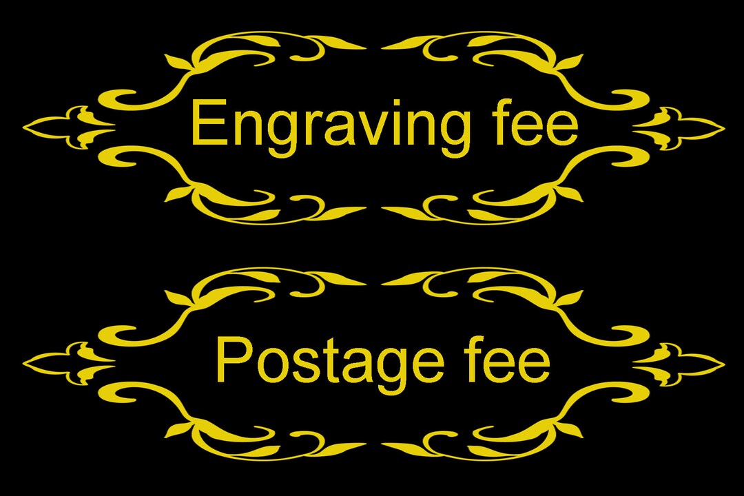 Missing Engraving & Postage Fee, Handwritten Text and Logo Engraving ...