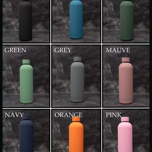 Personalised 350ml, 500ml, 750ml Stainless Steel Water Bottle ...