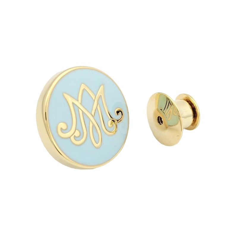 Keys of St Peter & Auspice Maria 14K Gold Plated Catholic Lapel Pins - Etsy