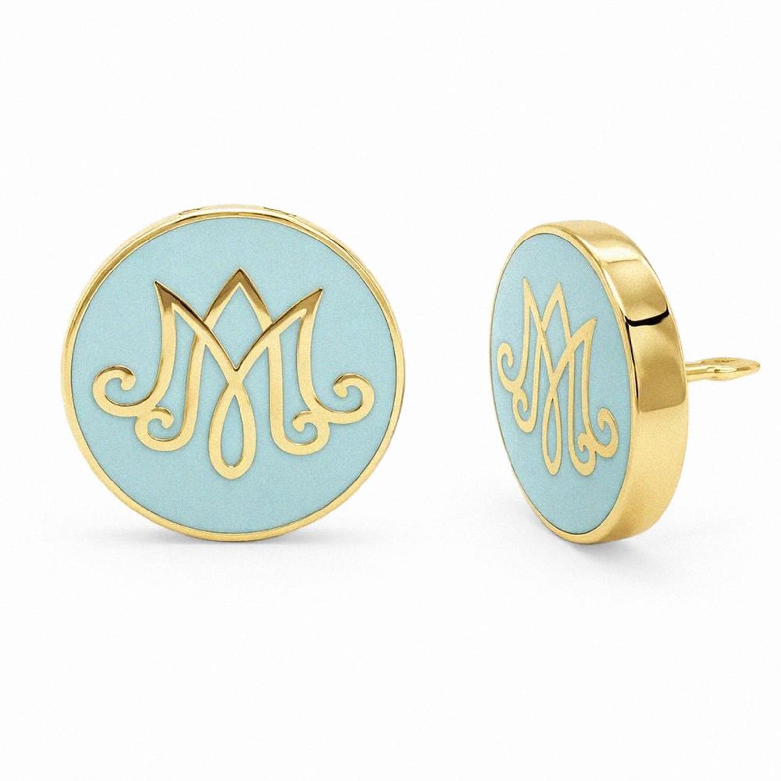 Keys of St Peter & Auspice Maria 14K Gold Plated Catholic Lapel Pins - Etsy