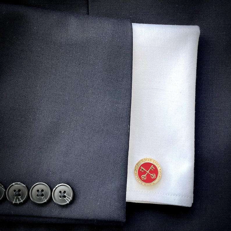Keys of St Peter 14K Gold Plated Cufflinks - Catholic Religious Gift ...