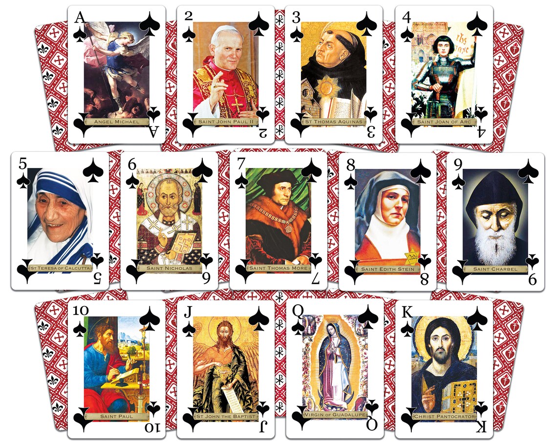 Holy Playing Cards Premium Cards Featuring the Saints - Etsy