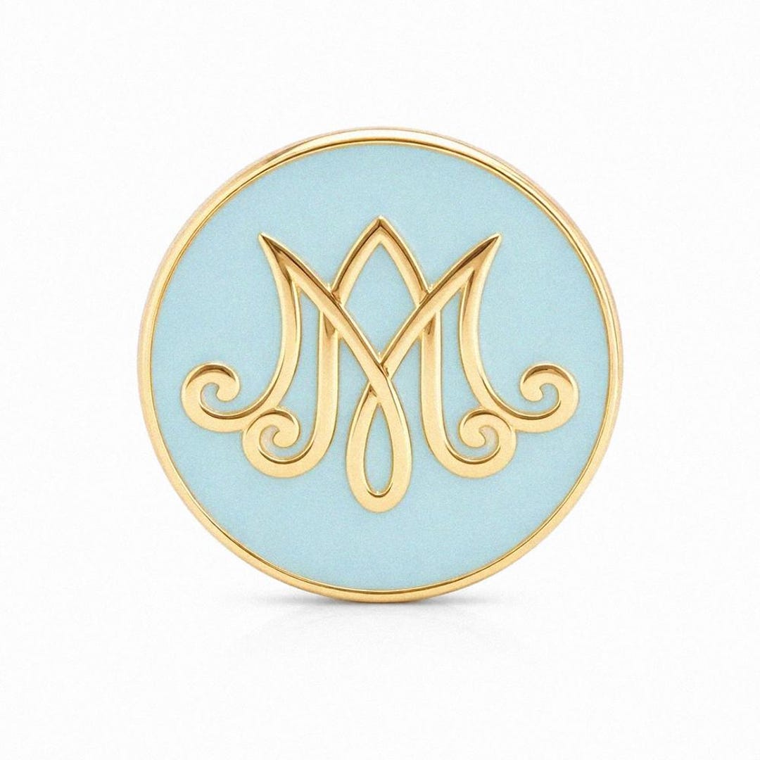 Keys of St Peter & Auspice Maria 14K Gold Plated Catholic Lapel Pins - Etsy