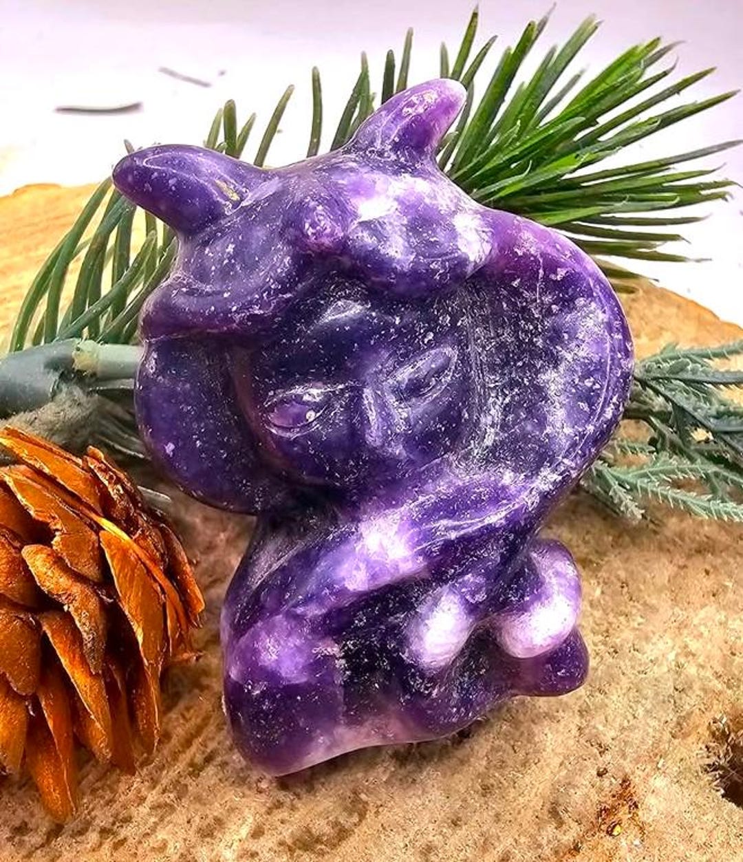 Nature Purple Lilacs Stone Hand Carved Fairy Figure - Etsy