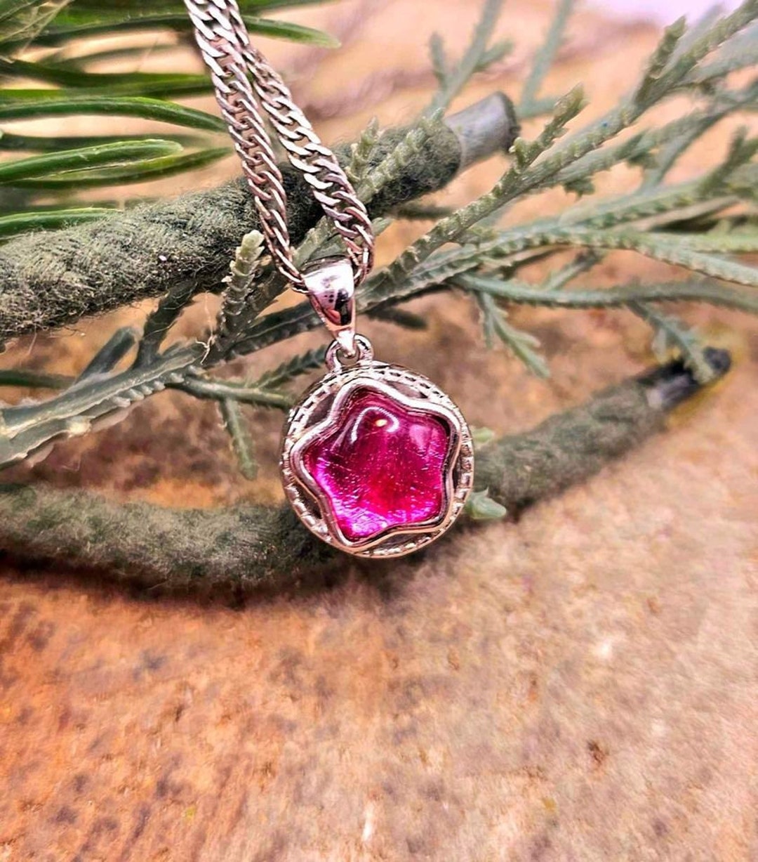 Beautiful Genuine Pink Meteorite Gibeon Shooting Star S925 Pendant ...