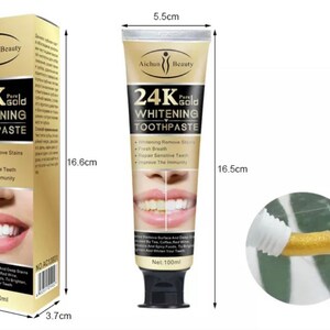 24K Gold Whitening Toothpaste: Anti-cavity - Etsy