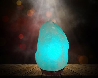 Blue Salt Lamp - Etsy UK