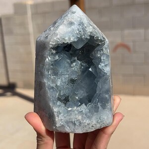 Blue Celestite Tower #5 - Extra Grade, Polished Crystal Tower - Etsy