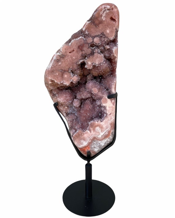 ROTATING Pink Amethyst Slab AAA Pink Amethyst Geode on Stand | Etsy