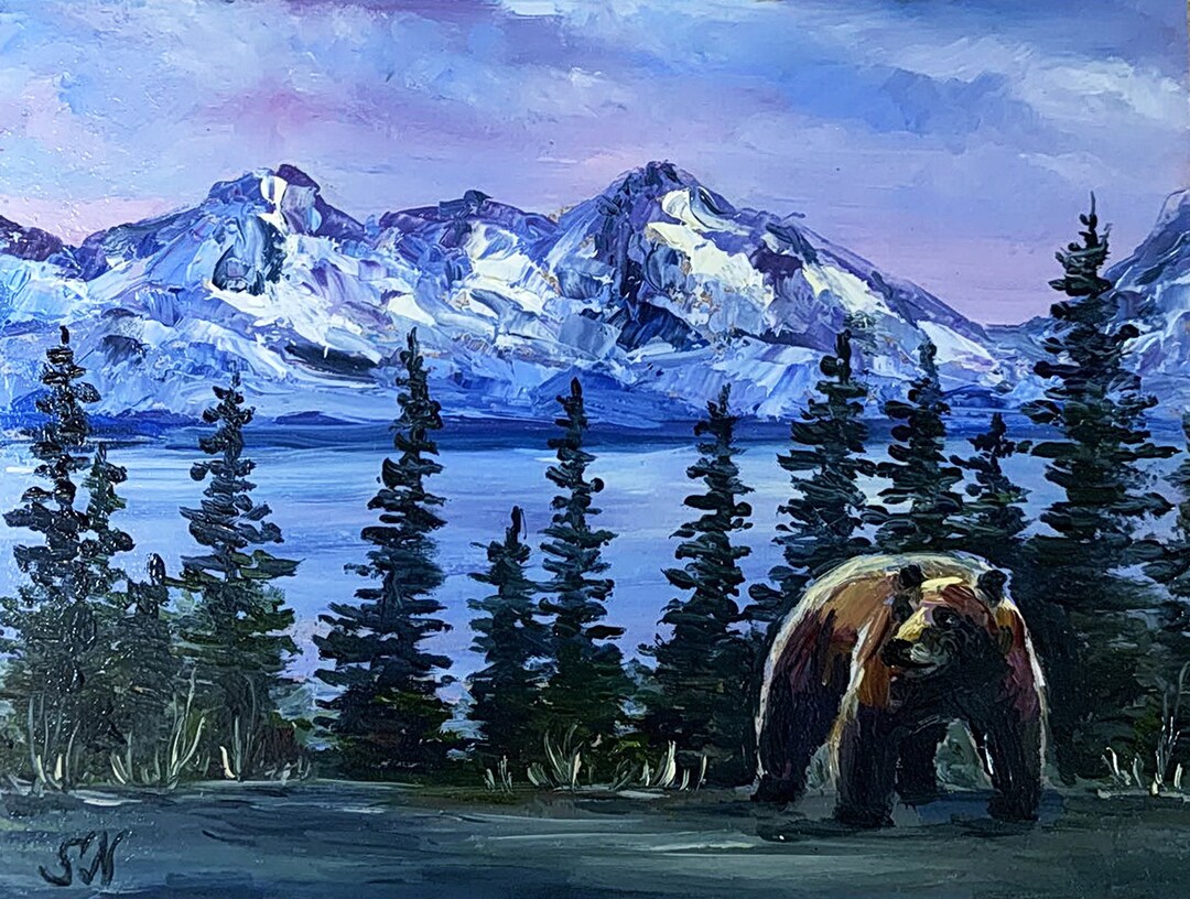 Landscape of Alaska Oil Painting Original Wall Art Ukrainian - Etsy