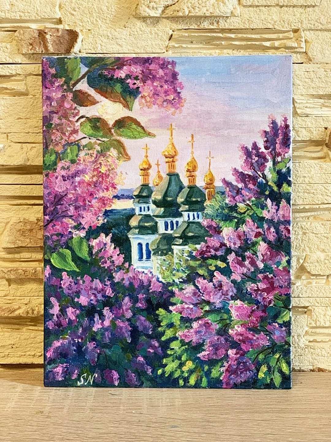 Ukraine Kyiv Cathedrals Original Oil Painting Handmade by Ukrainian ...