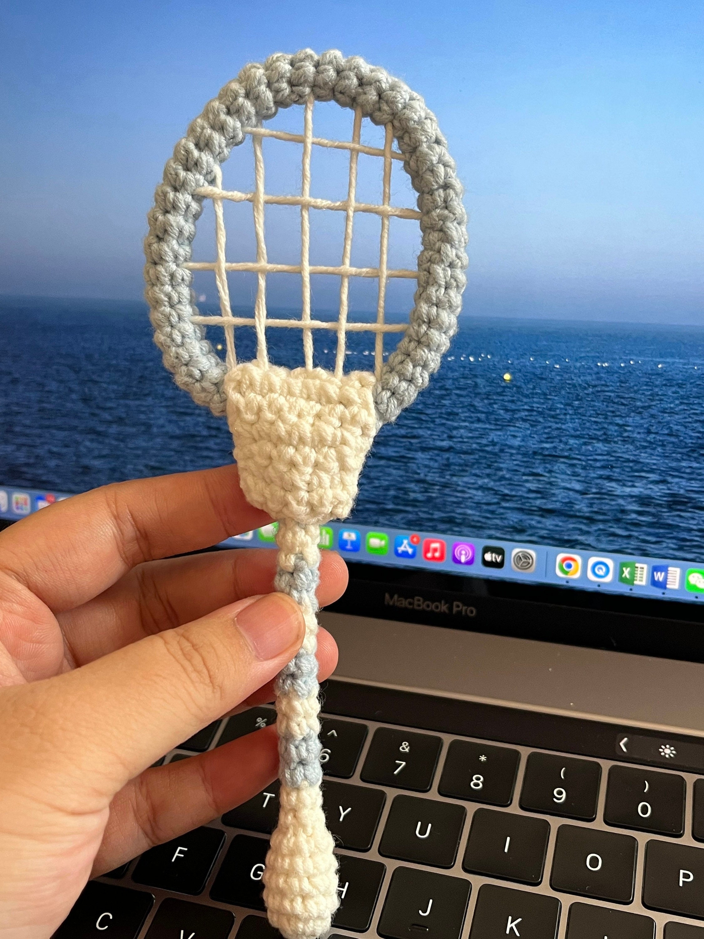 Handmade Crochet Badminton Racket: Custom Color Ornament - Etsy