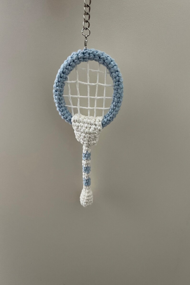 Handmade Crochet Badminton Racket: Custom Color Ornament - Etsy