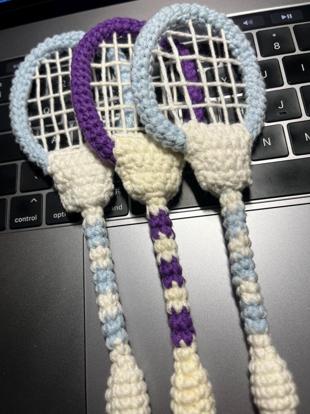 Handmade Crochet Badminton Racket: Custom Color Ornament - Etsy