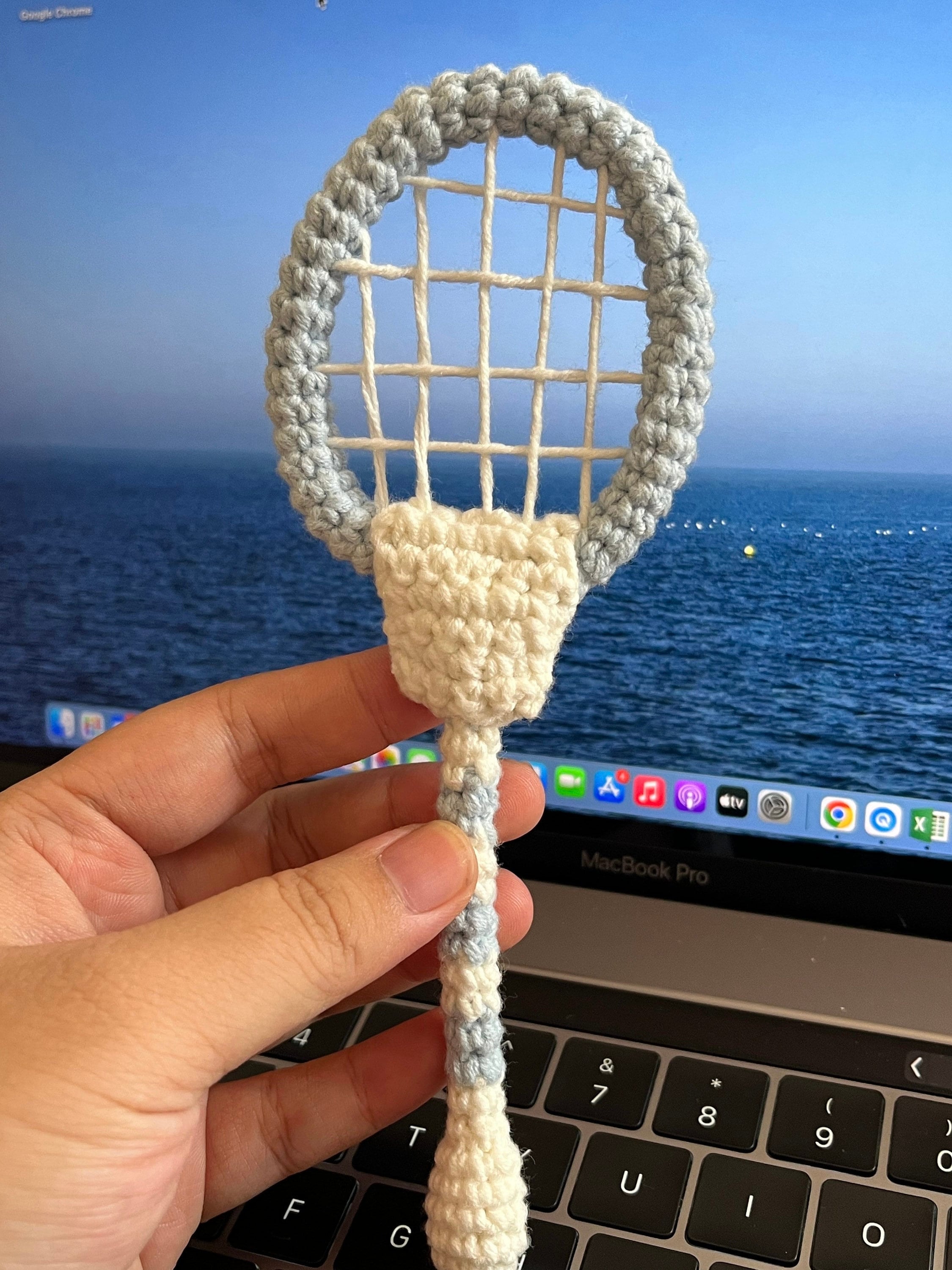Handmade Crochet Badminton Racket: Custom Color Ornament - Etsy