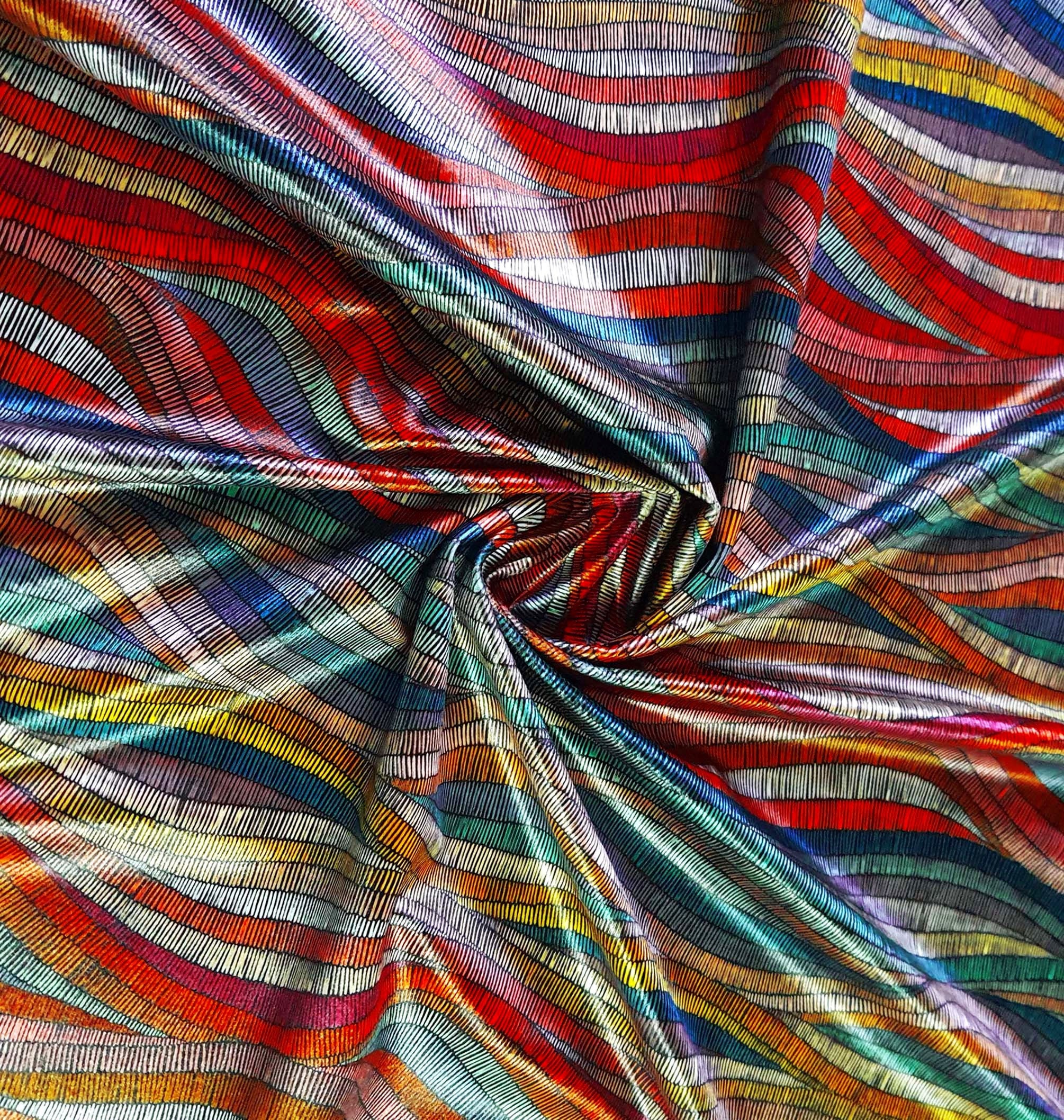 Italian Velvet Wavy Bohemian Patchwork Digital Print Italian | Etsy