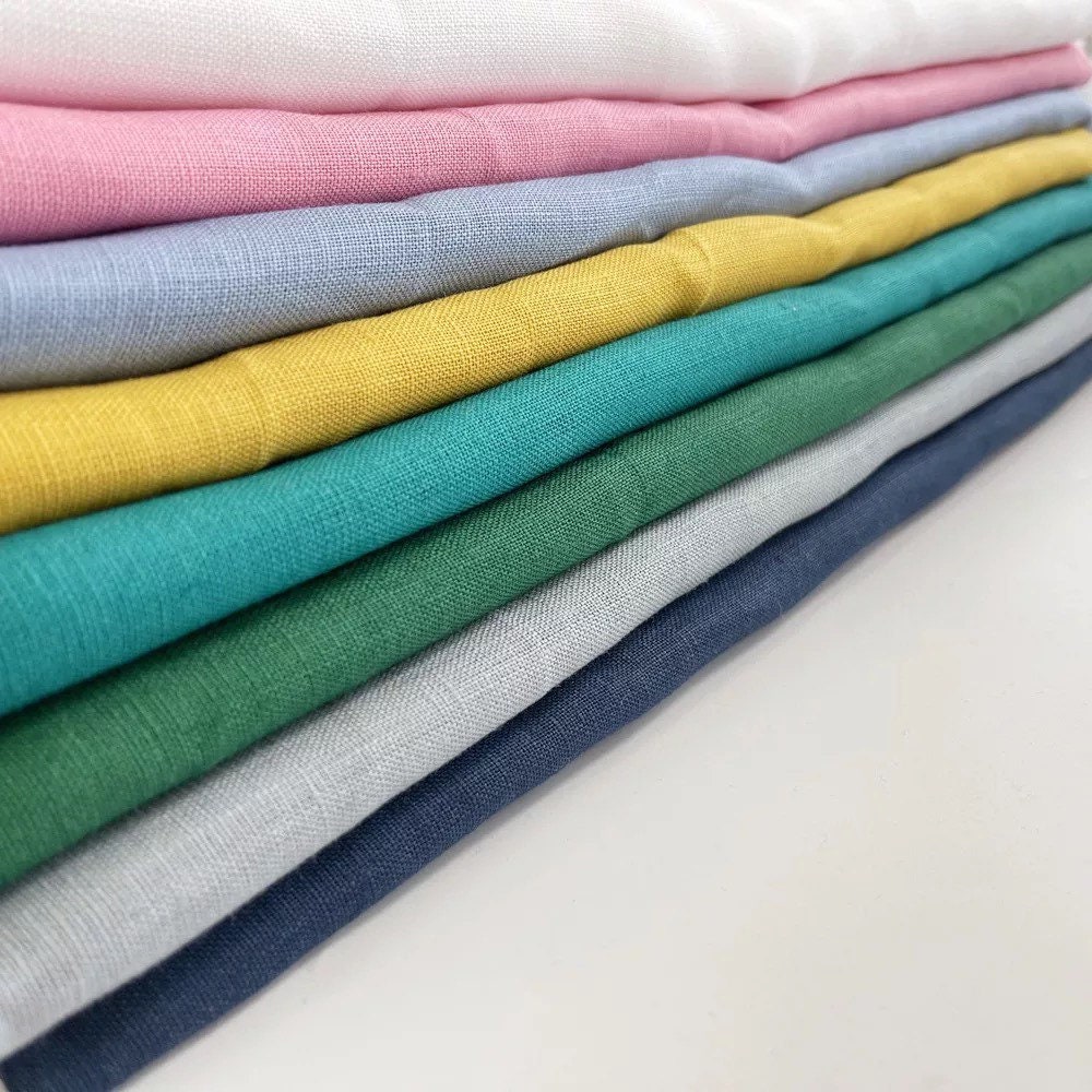 Organic Linen Enzyme Washed 100% Plain Fabric 145CM for - Etsy UK