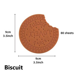 Cute Bitten Biscuits and Chocolate Note Books Portable Memo Pads ...