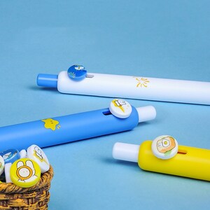 4 Pcs/pack Kawaii Cute Rabbit Gel Ink Pens Set 0.5mm Button Click Quick ...