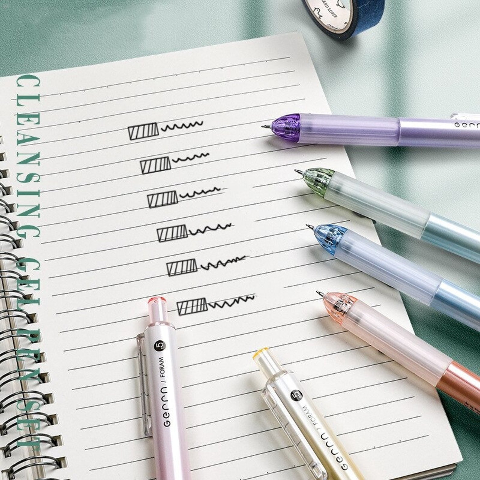6 Pcs/set Clear Design Gel Pen Set Soft Grasp 0.5mm - Etsy