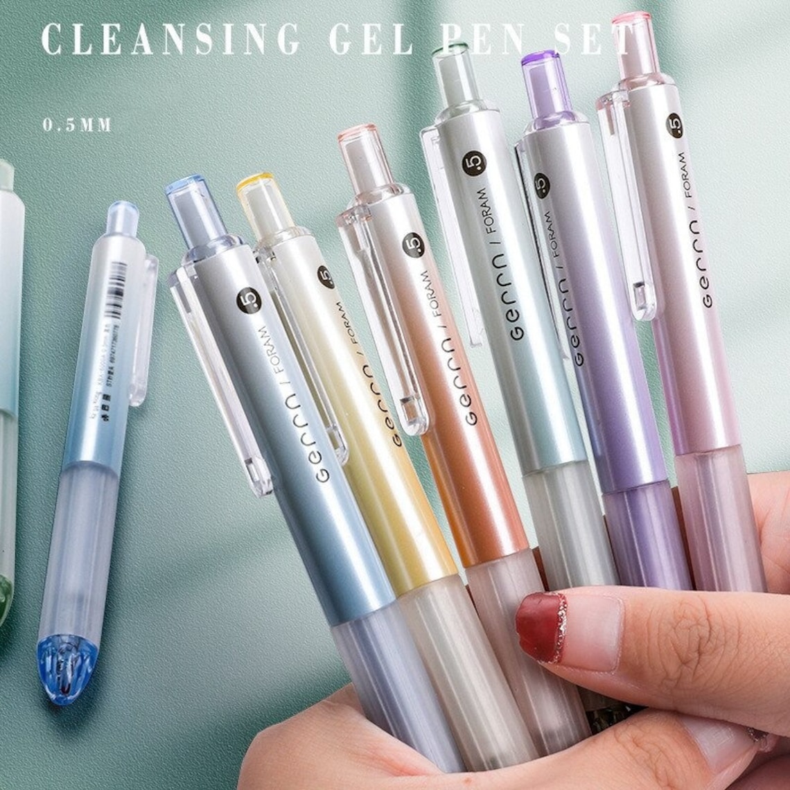 6 Pcs/set Clear Design Gel Pen Set Soft Grasp 0.5mm - Etsy