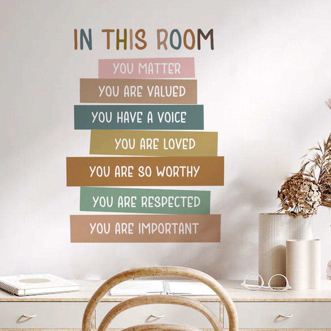 New Positive Affirmations Room Watercolor Wall Stickers - Etsy