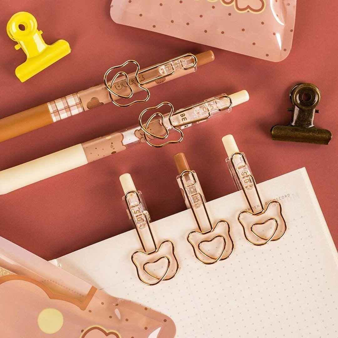 6 Pcs/set Kawaii Caramel Pudding Bear Gel Pens Cute Japanese Stationery ...