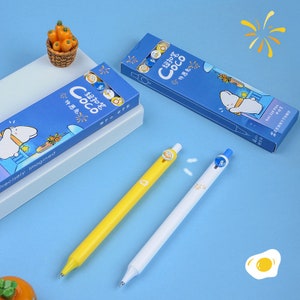 4 Pcs/pack Kawaii Cute Rabbit Gel Ink Pens Set 0.5mm Button Click Quick ...
