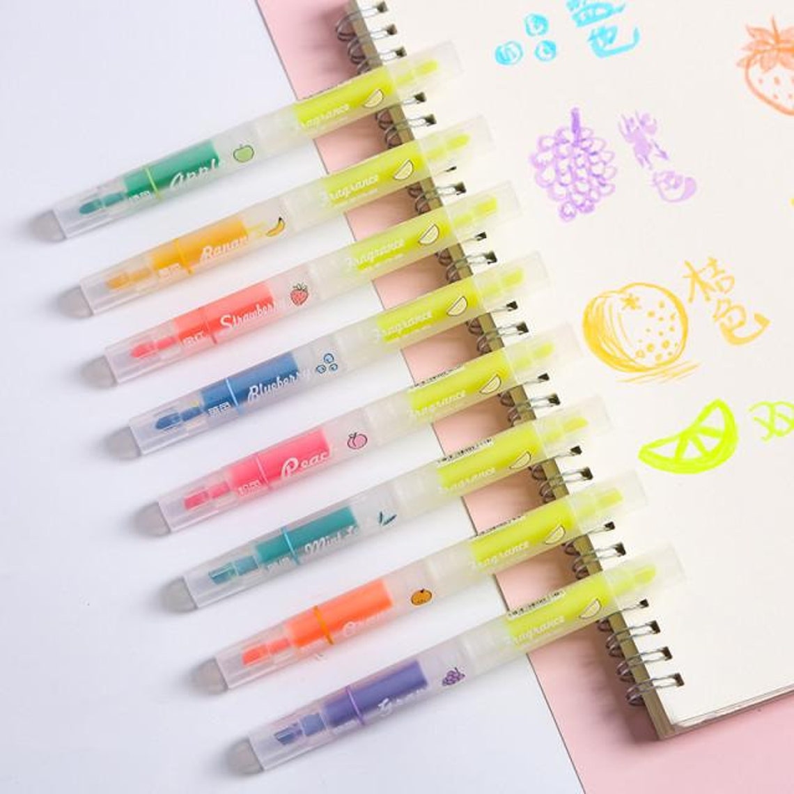 8 pcs/pack double-sided markers for drawing highlighting | Etsy