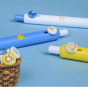 4 Pcs/pack Kawaii Cute Rabbit Gel Ink Pens Set 0.5mm Button Click Quick ...