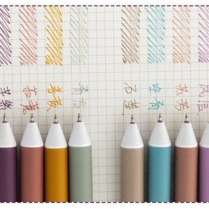 5 Pcs/pack Retro Color Gel Ink Pens Set Soft Touch Holding, 0.5mm ...