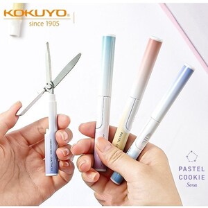 Kokuyo Pastel Cookie Folding Scissors Hitting Color Safe Portable ...