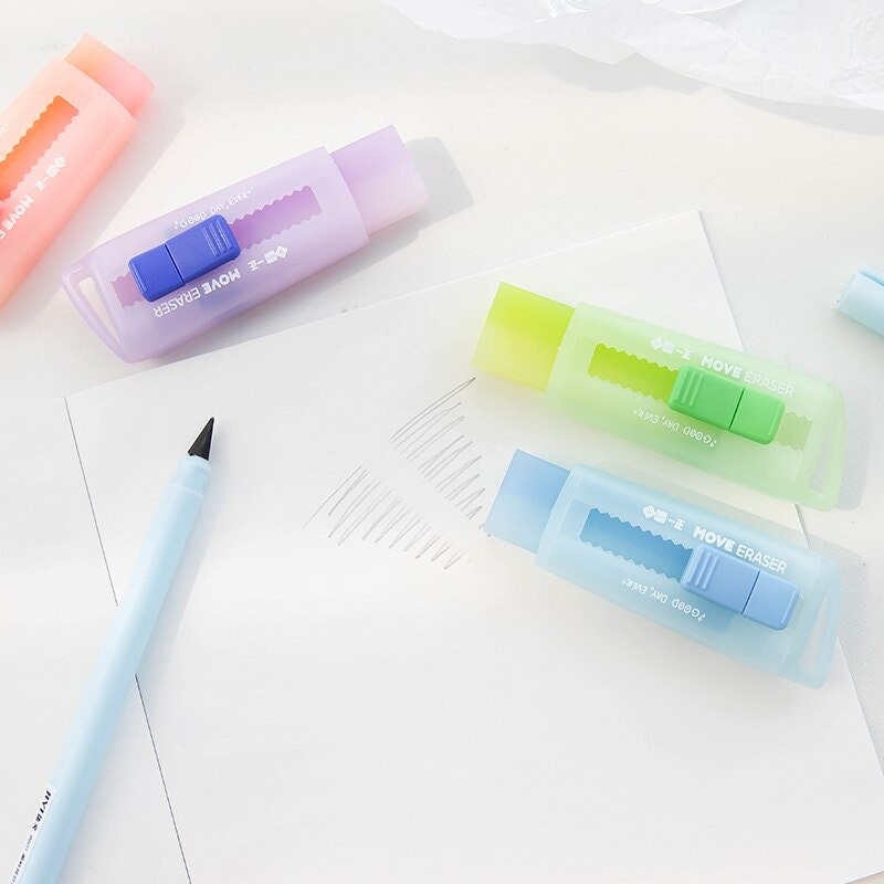 Push & Pull Retractable Eraser Jelly Color Professional - Etsy